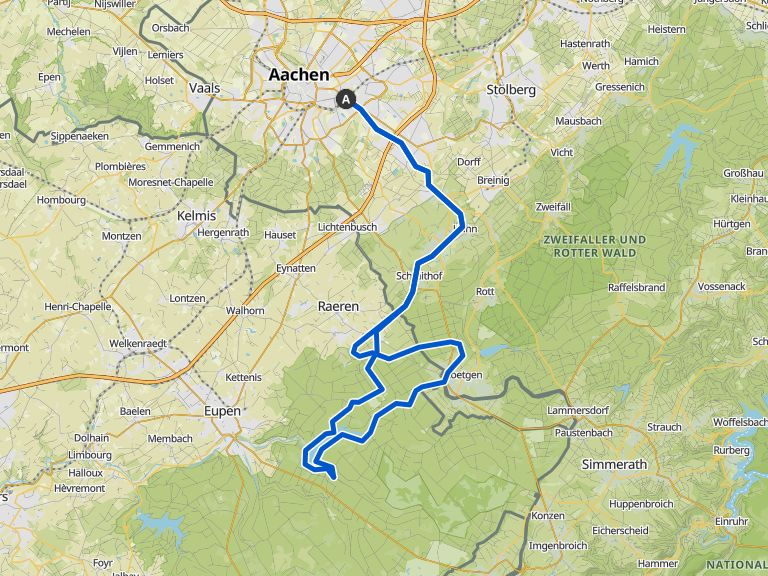 Vennbahn-Radweg – Weg um die Wesertalsperre Runde von Aachen-Rothe Erde ...